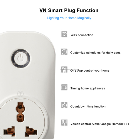 Hot Sales 220V 16A Smart Outlet Socket Plug WiFi Wifi Smart Socket ...