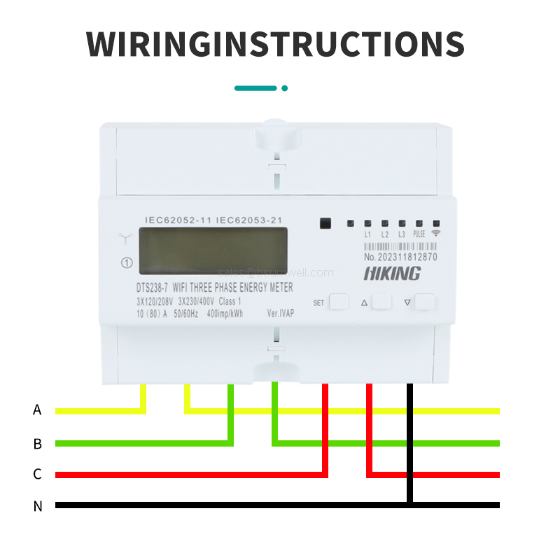 IoT Smart Meters Three Phase Din Rail Energy Meter Advanced 7-in-1 ...