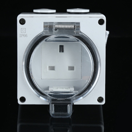 IP66 1-Gang Weatherproof UK Socket Outdoor Waterproof Electrical Outlet ...