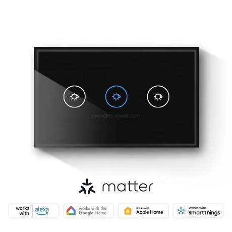 Matter US 1/2/3 gang Multi-Function Wifi Smart Touch Luxury Home ...