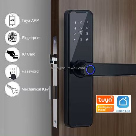 High Security Biometric Finger Print Lock Zigbee Tuya Card Digital ...