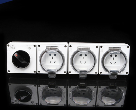 10A-250V~ IP66 Waterproof Outdoor 1 Gang Switch 3 Gang Socket Combo ...