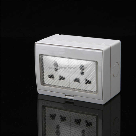 Multifunction Weatherproof Ip55 Outdoor Waterproof 2 Gang Socket Wall Socket Switches And Socket ...