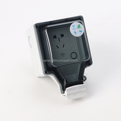 IP66 Waterproof Tuya Wifi 2 Gang Socket 10A 5 Holes Case Waterproof ...