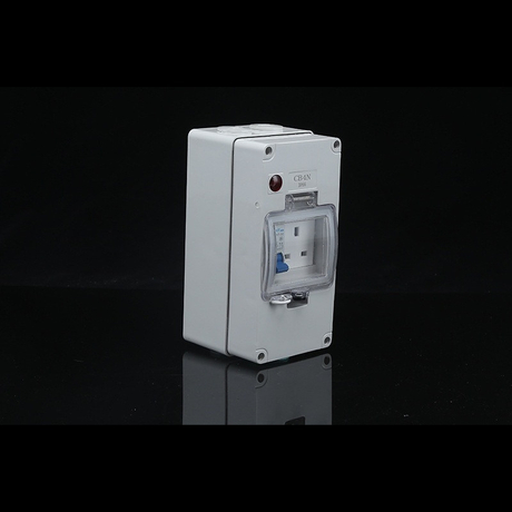 IP66 Weatherproof UK Standard Miniature Circuit Breaker Box Lockable DB Box with 13A Plug Socket ...