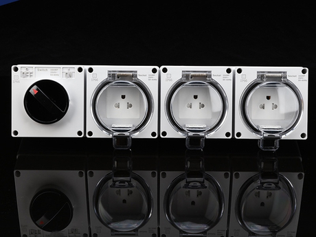 1 Gang Switch + 3 Gang Sockets US IP66 Outdoor Socket 16A Weatherproof ...