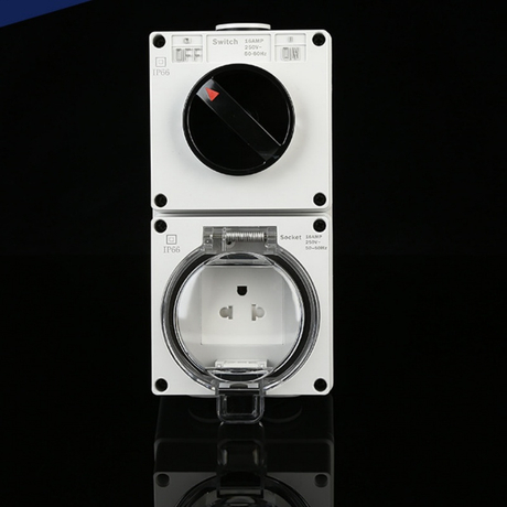 Switch+Socket Combo: IP66 1G US Waterproof Outlet 16A w/ RCD Safety ...