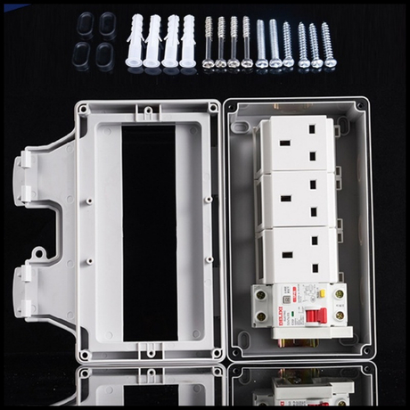 3-Gang 13A Socket with 1-Circuit Breaker - UKCA Certified, Ideal for ...