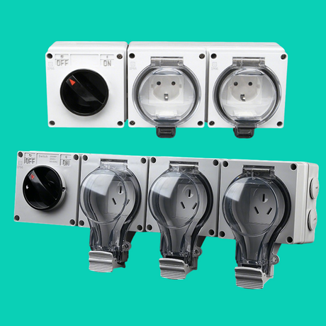 Power Connection Outdoors Premium IP66 1-Gang Switch + 3-Gang Multi-function Socket - Buy IP66 1 ...
