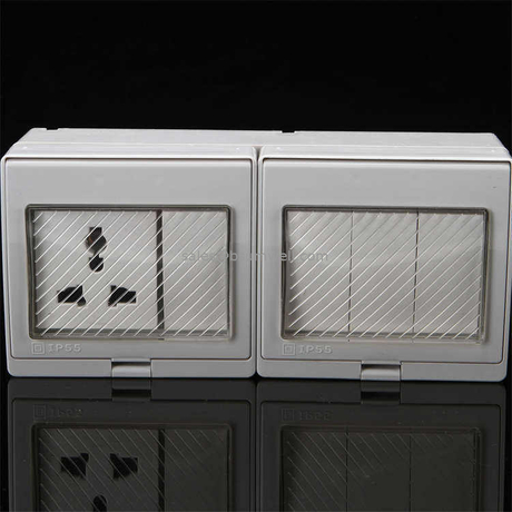 Ip55 Outdoor Waterproof 4 Gang Switch 1 Gang Socket Ingelec Socket And ...