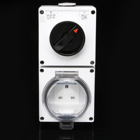 Switch & IP66 UK Socket Combo Weatherproof Outdoor RCD Outlet Box with ...